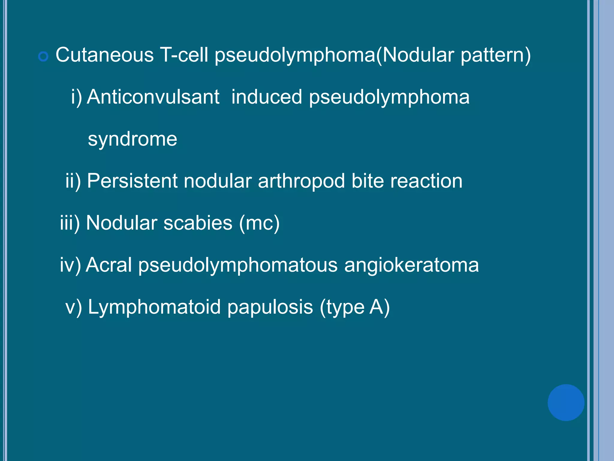 Cutaneous pseudolymphoma | PPTX