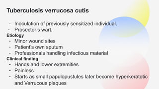 Cutaneous Tuberculosis Cutaneous Tuberculosis | PPTX