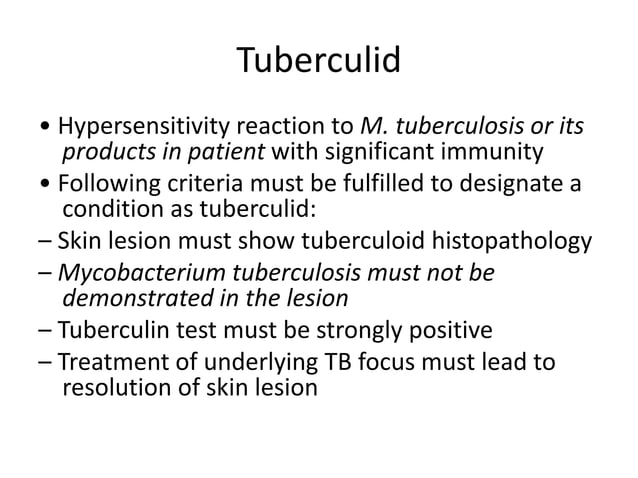 Cutaneous tuberculosis ( SKIN TB ) | PPTX