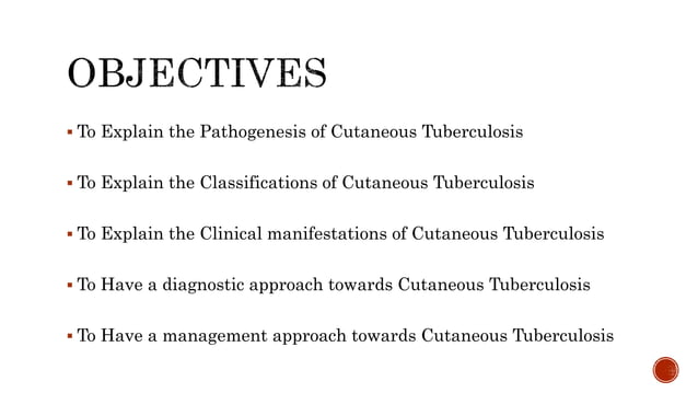 Cutaneous tuberculosis | PPTX | Skin and Dermatology | Diseases and ...