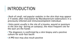 Cutaneous tuberculosis | PPTX