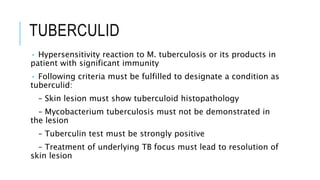Cutaneous tuberculosis | PPTX