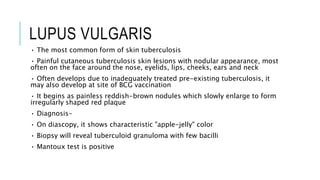 Cutaneous tuberculosis | PPTX