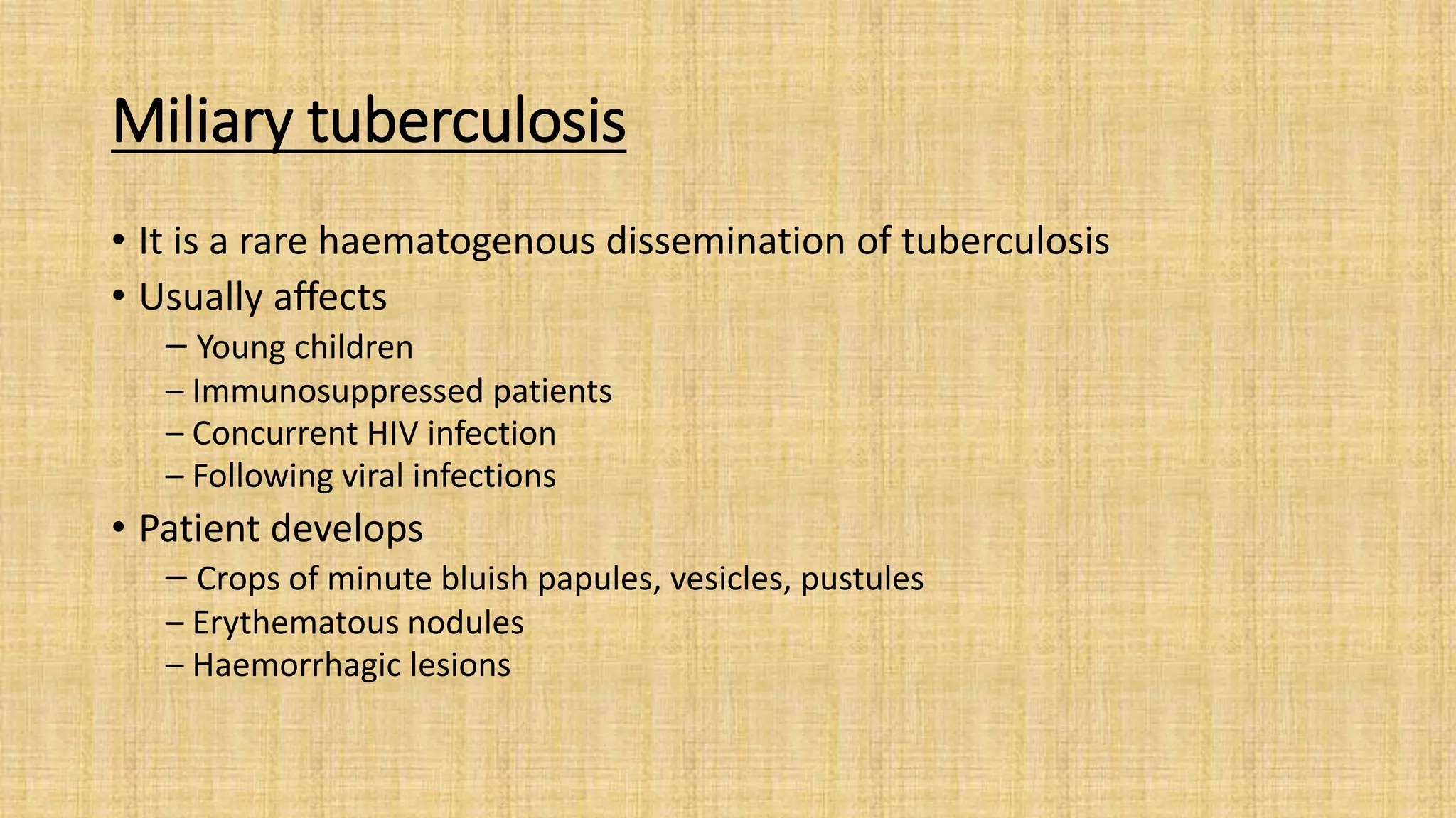 Cutaneous tuberculosis | PPTX