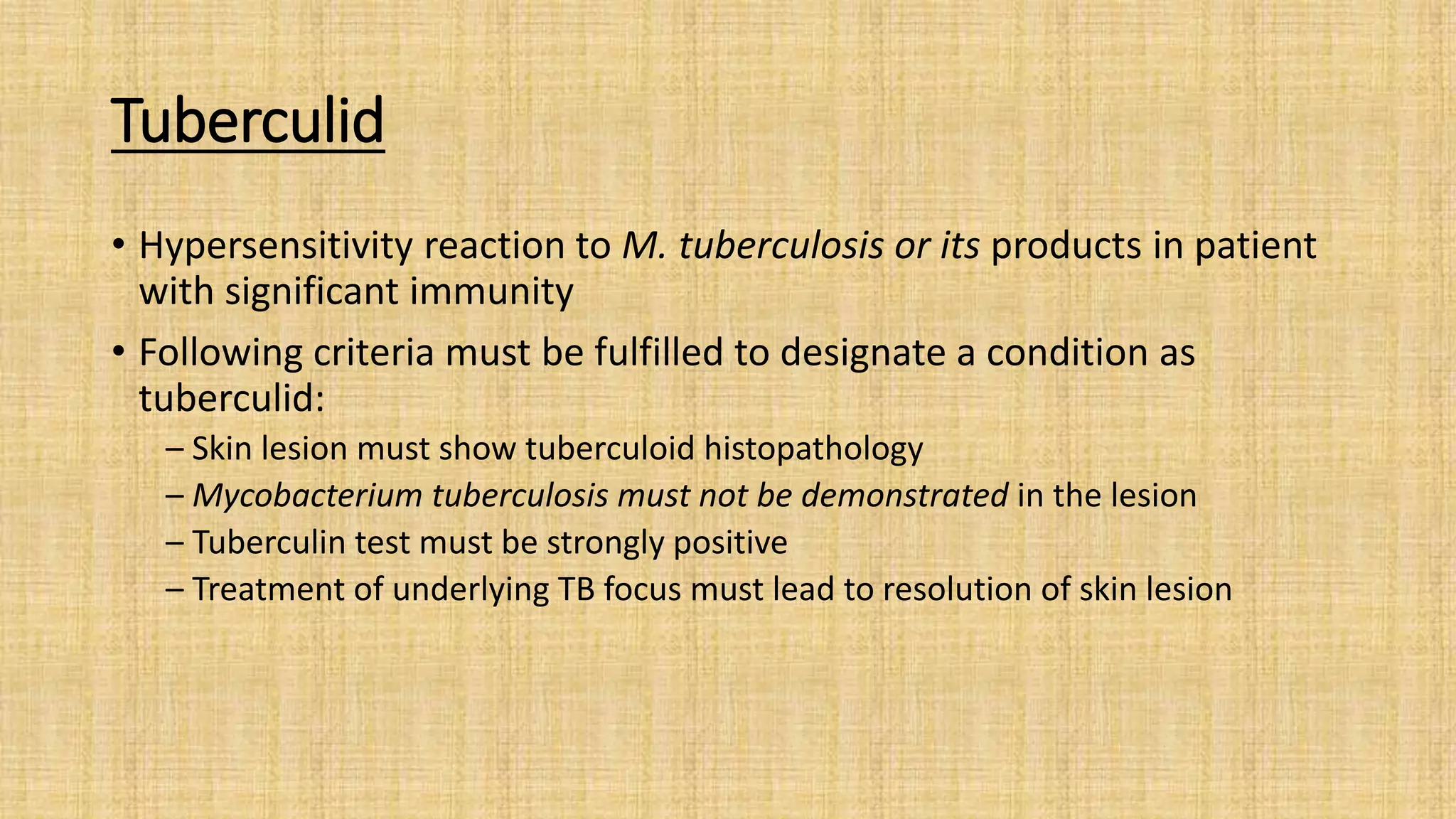 Cutaneous tuberculosis | PPTX | Infectious Diseases | Diseases and ...