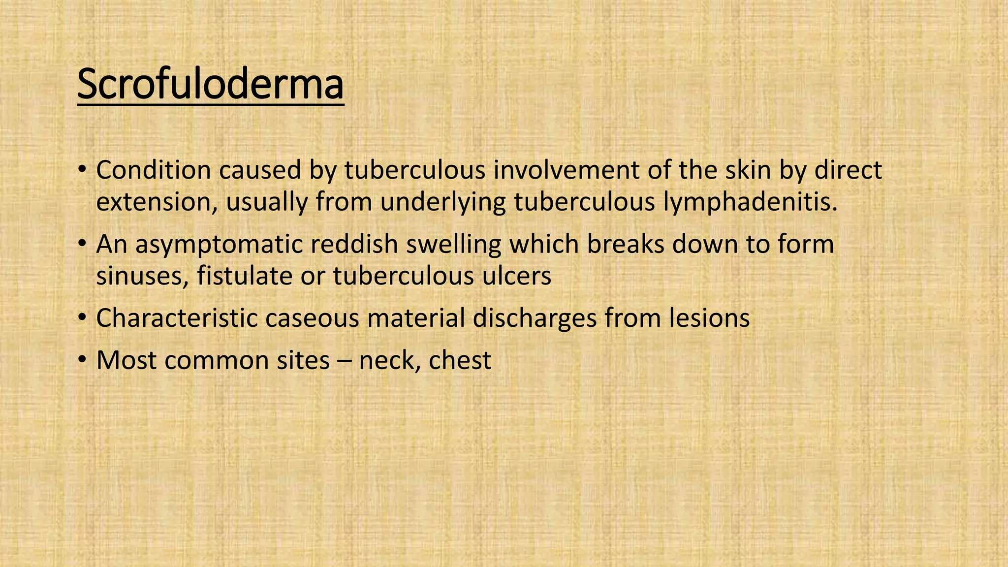 Cutaneous tuberculosis | PPTX