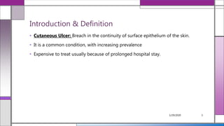 Cutaneous ulcers | PPTX