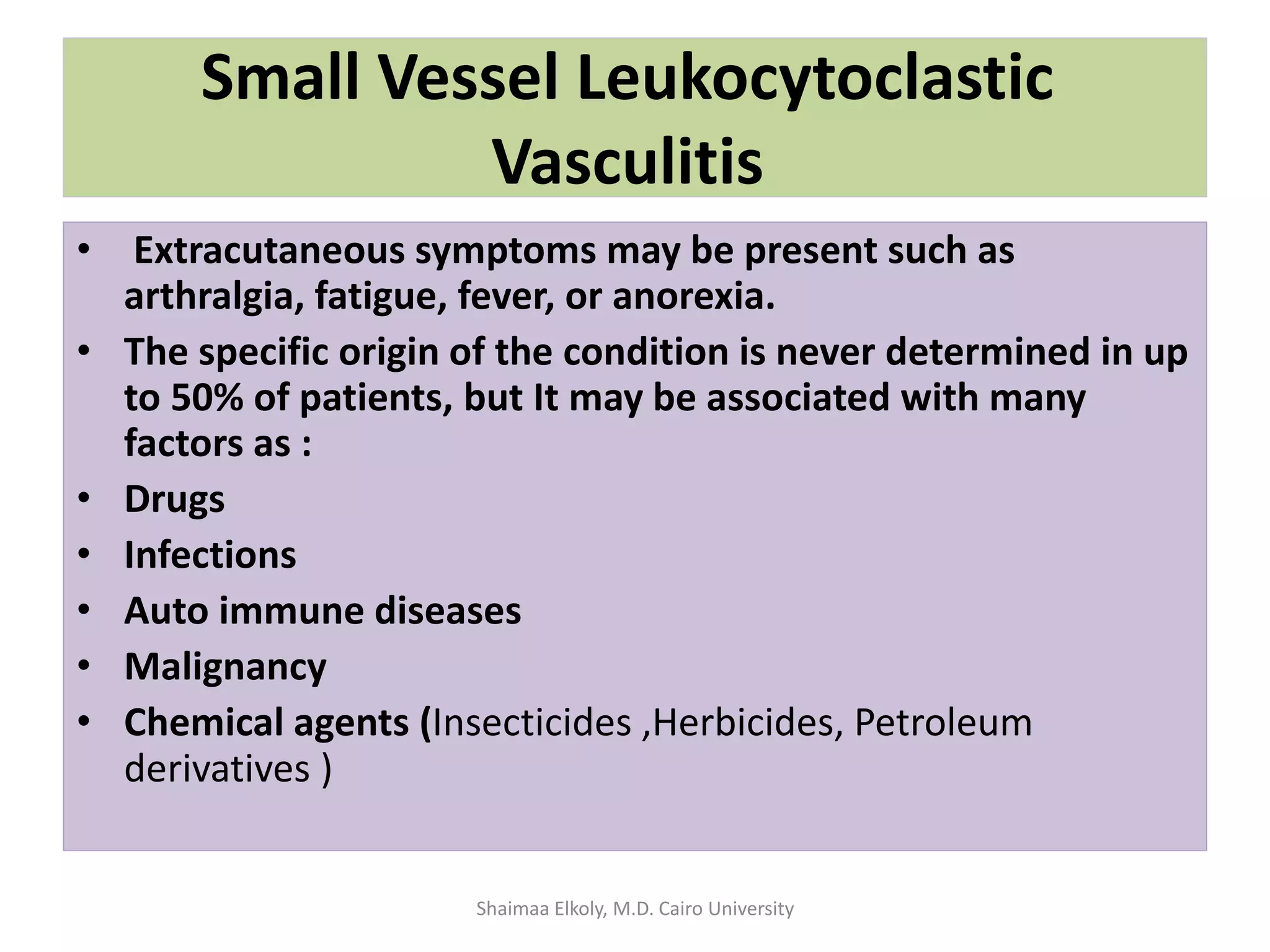 Cutaneous vasculitis | PPTX