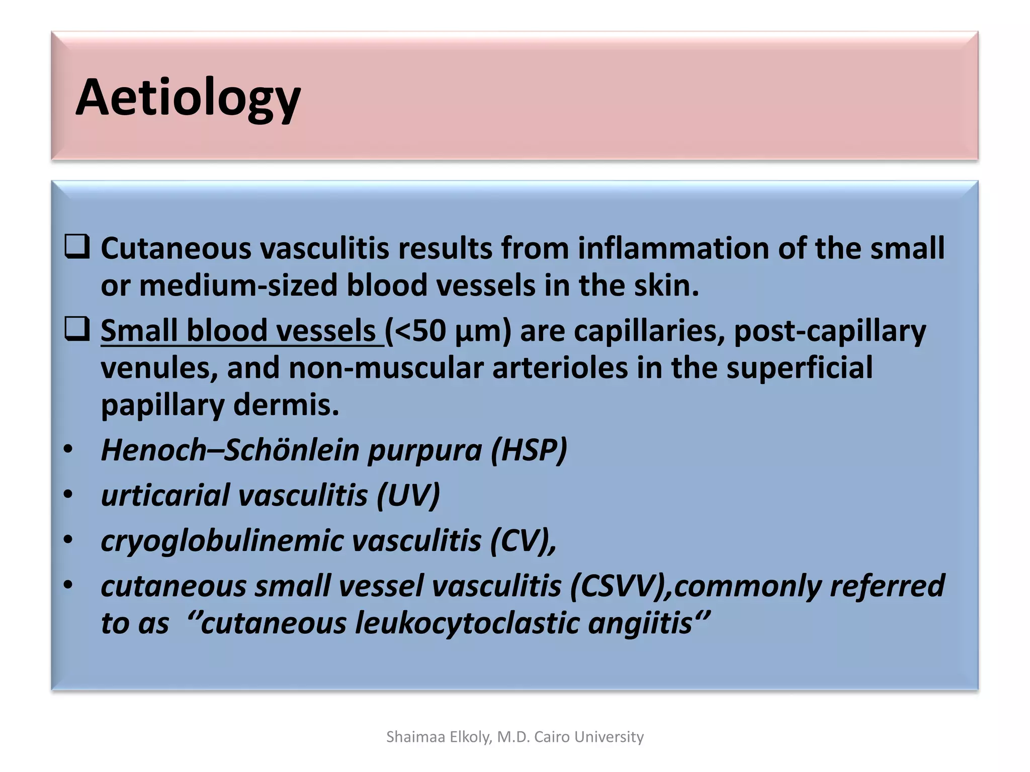 Cutaneous vasculitis | PPTX