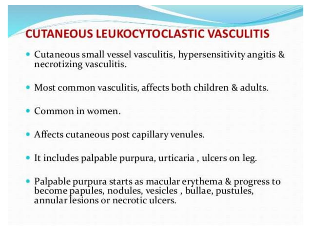 Cutaneous vasculitis | PPT