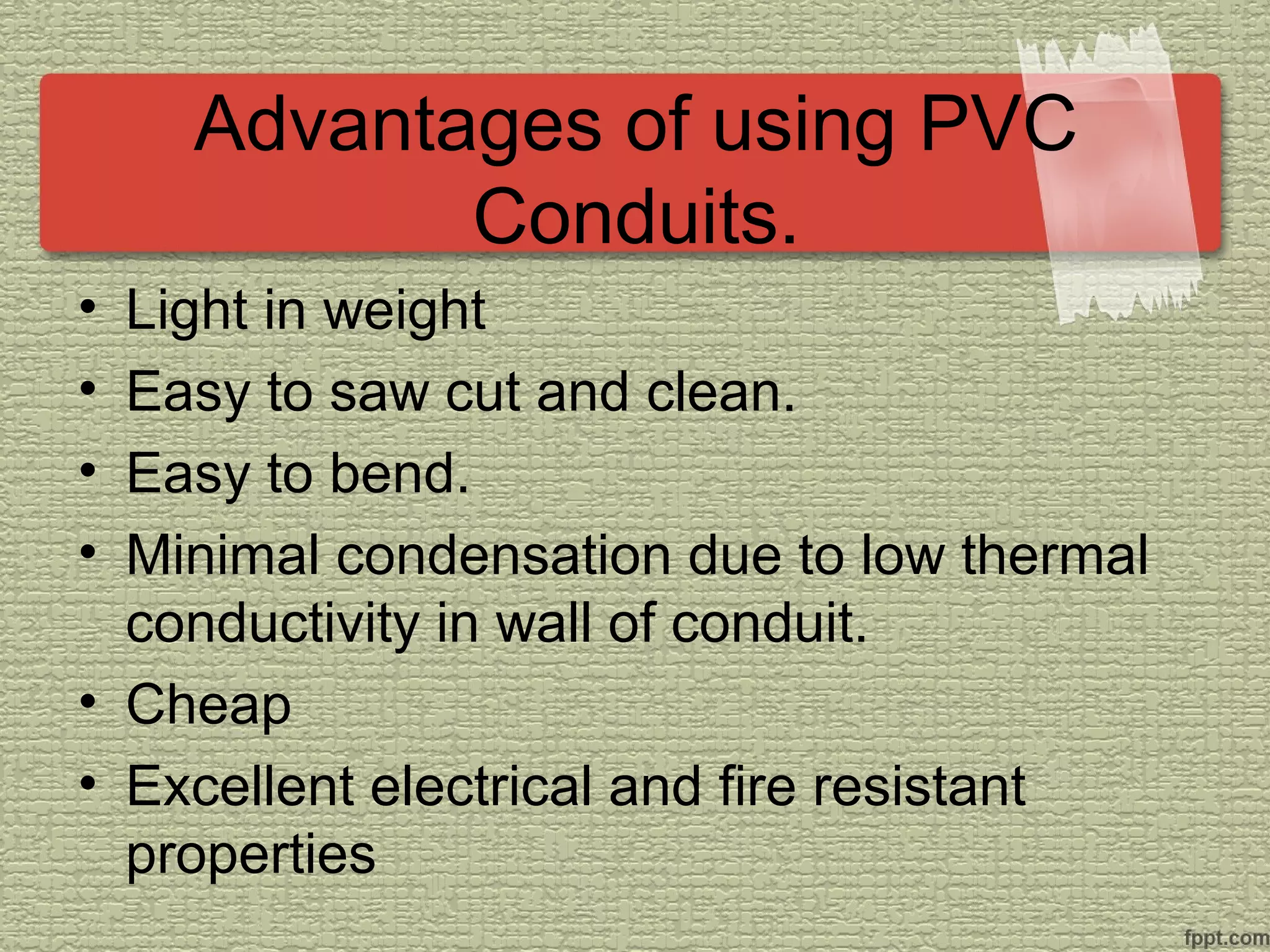 Cut bend and install PVC electrical conduits | PPT
