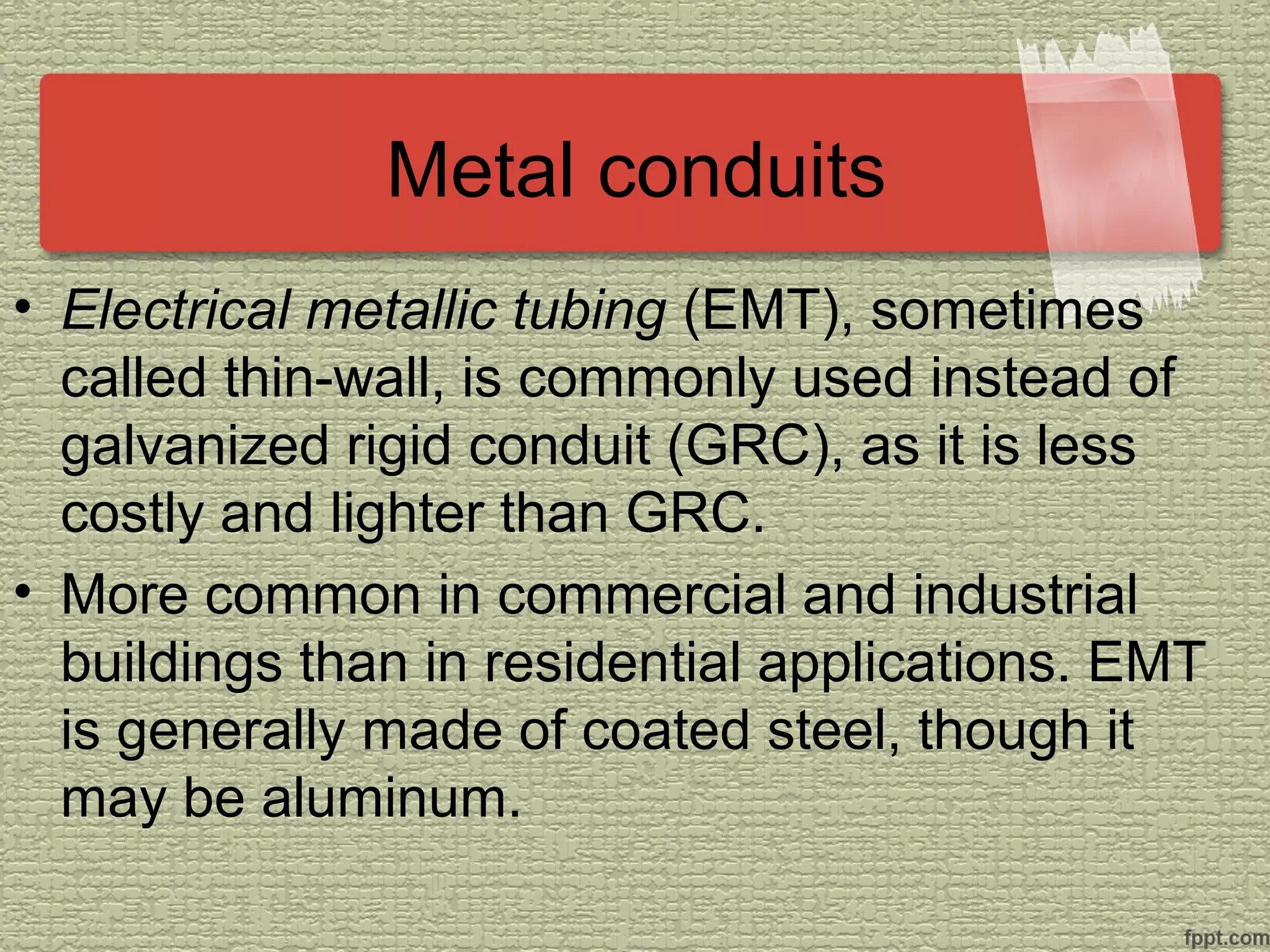 Cut bend and install PVC electrical conduits | PPT