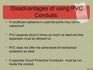 Cut bend and install PVC electrical conduits | PPT