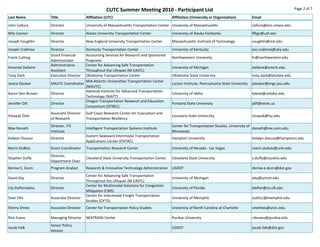 CUTC10 Final Participant List | PPT