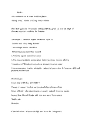 Copper T & DMPA | PDF