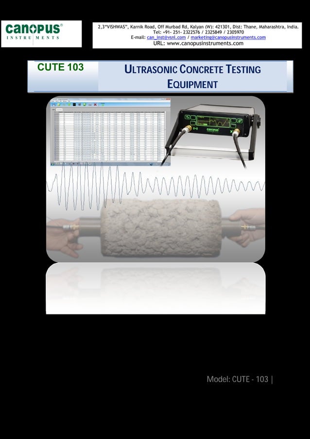Ultrasonic Testing Equipment Suppliers - Canopus Instruments | PDF