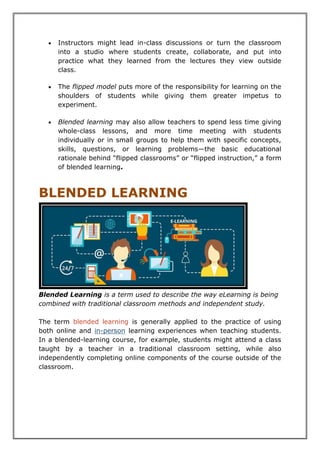 Flipped Classroom and blended learning, pros, cons, similarities and differences | PDF
