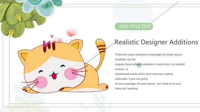 cute-cartoon-cat-powerpoint-template.pptx | Desktop Publishing ...