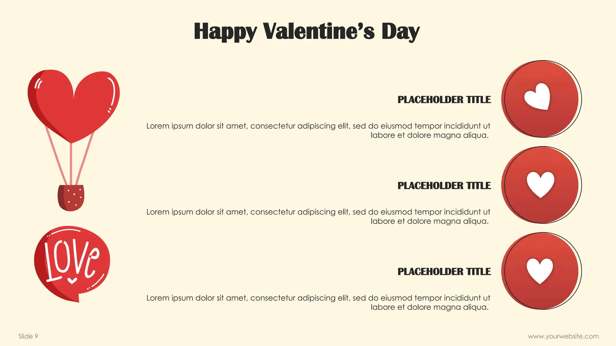 Cute Valentines Day Slides Presentation Template | PPTX