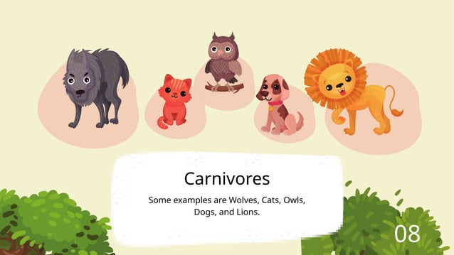 Cute Illustrations Animals Life Classification School Presentation Pptx