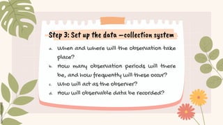 STEPS IN OBSERVING STUDENT'S BEHAVIOR. PPT | PPTX