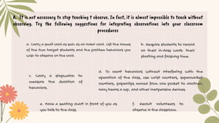 STEPS IN OBSERVING STUDENT'S BEHAVIOR. PPT | PPTX