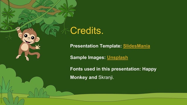 Cute Monkeys · SlidesMania.pptx Material de ayuda clase inglés. | PPT