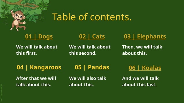 Cute Monkeys - SlidesMania_PPT Theme Monkey | PPT