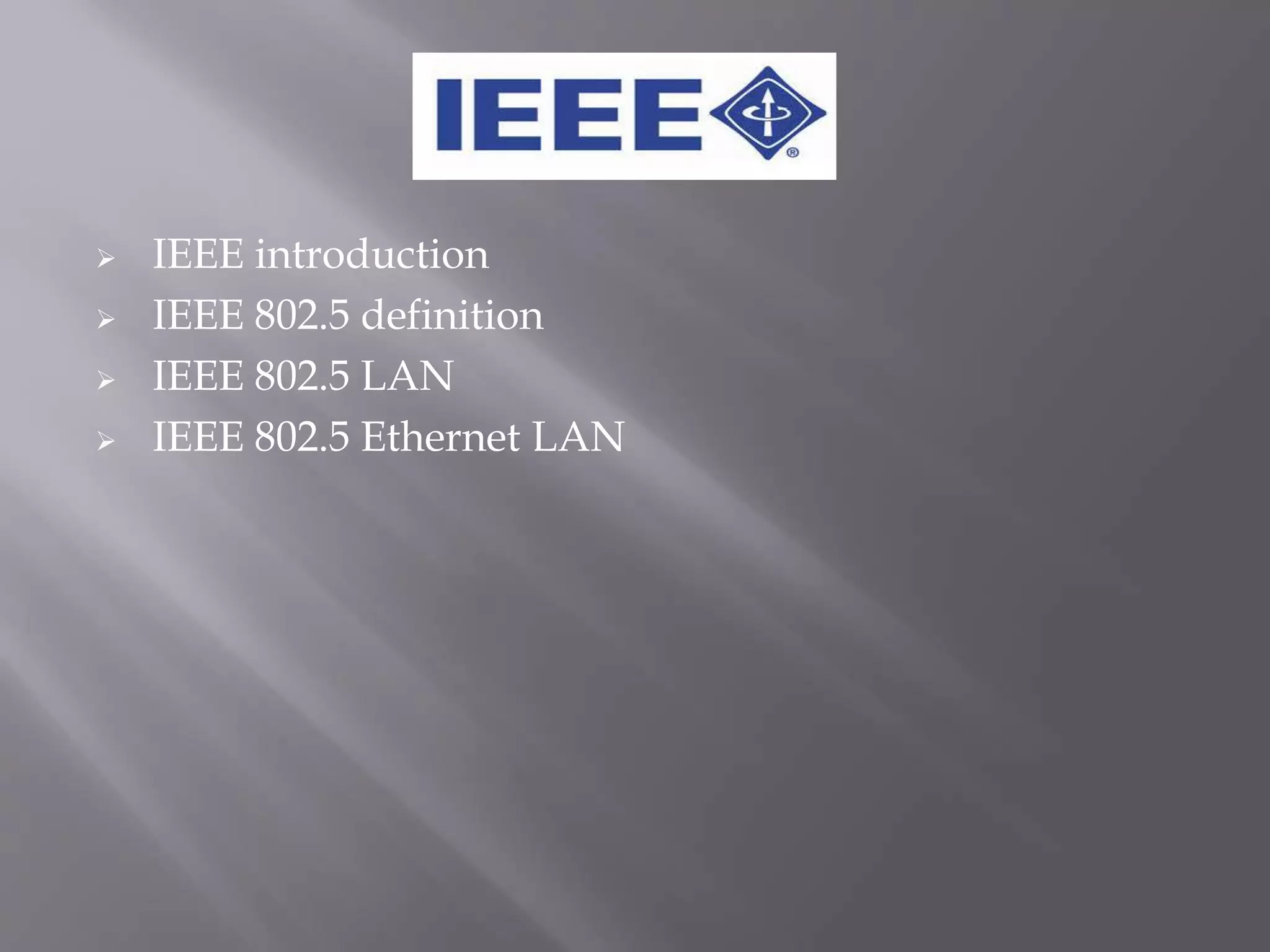 IEEE STANDARED 802.5 LAN | PPTX