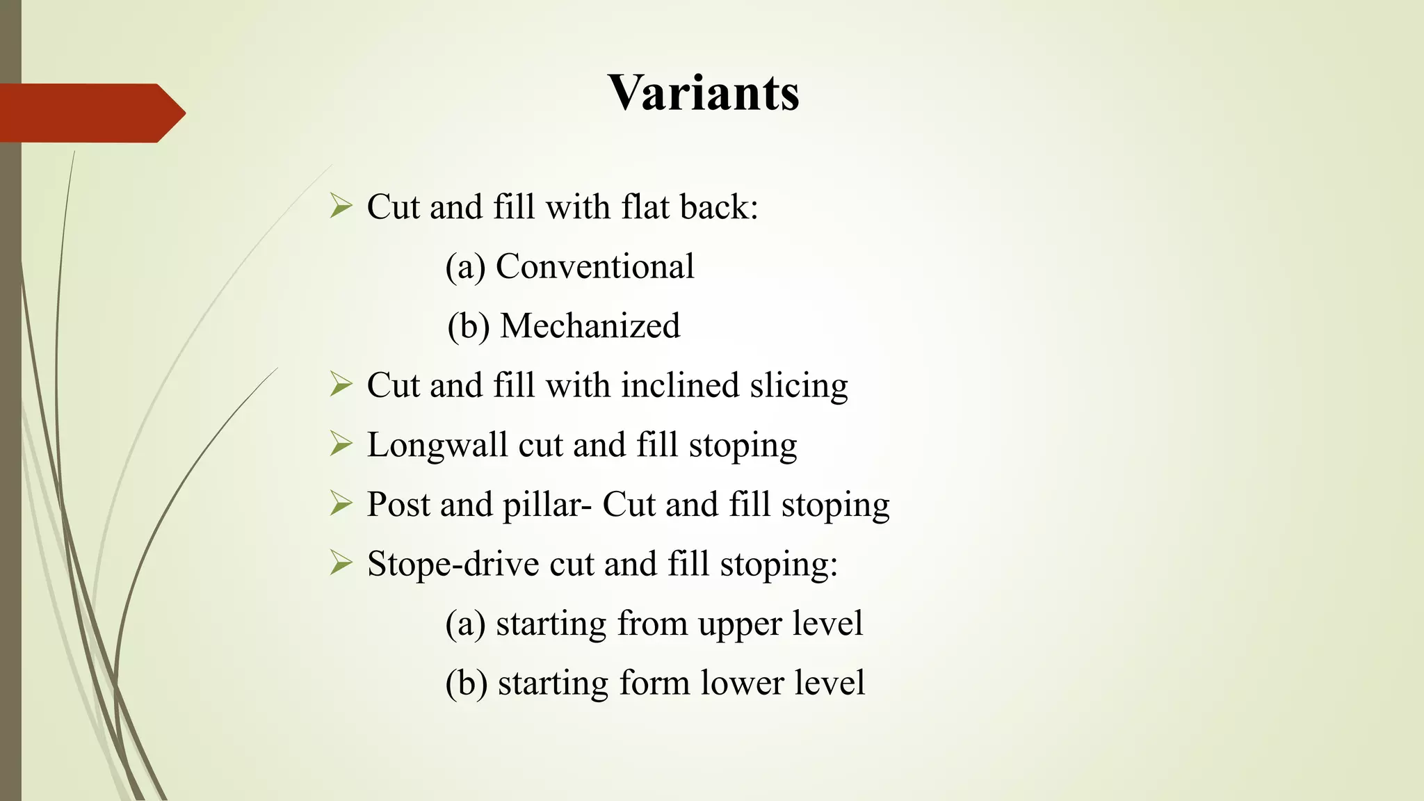 Cut & fill mining method | PPTX