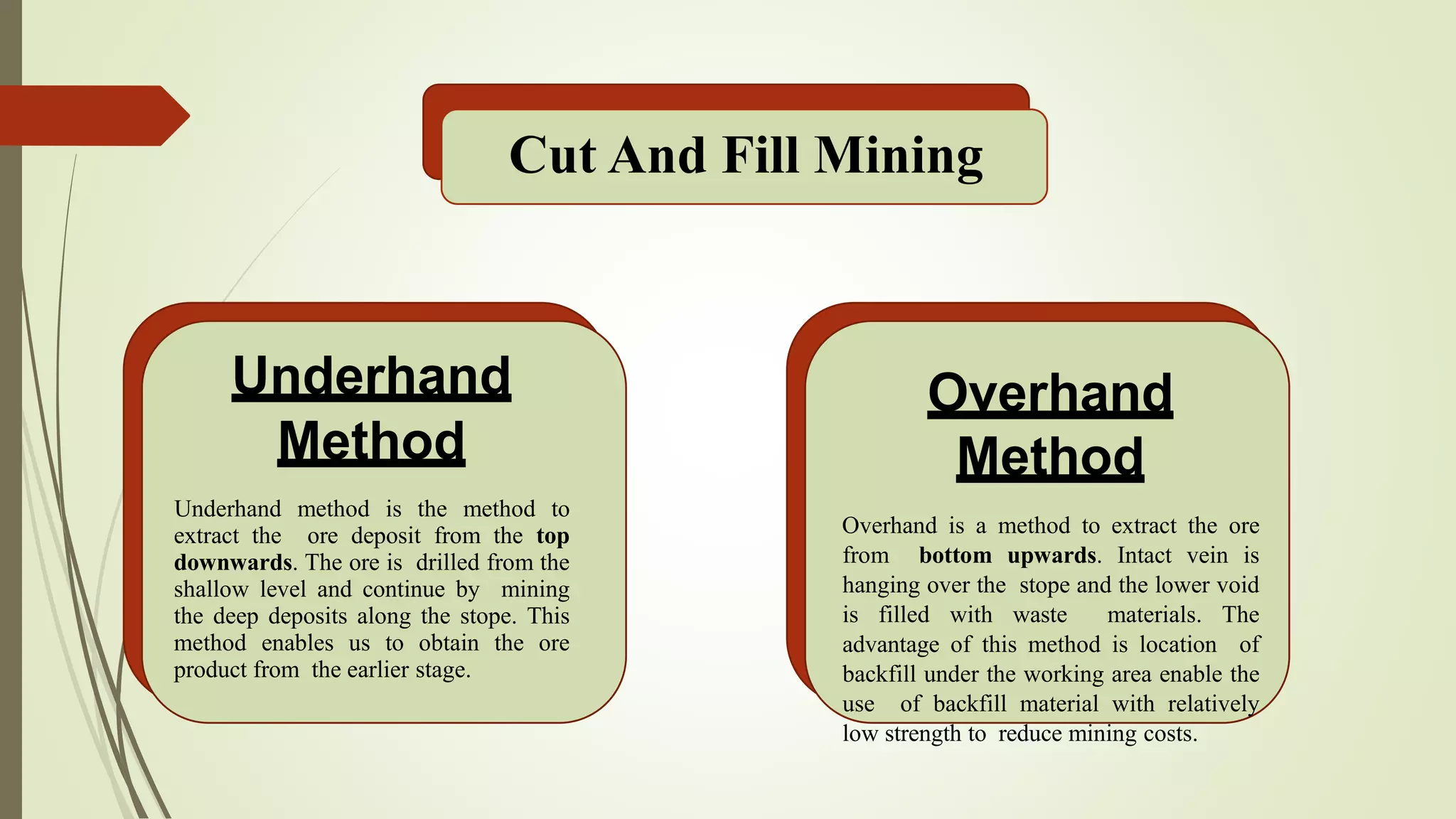 Cut & fill mining method | PPTX