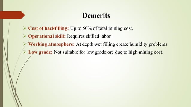 Cut & fill mining method | PPTX | Geology | Science