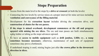 Cut & fill mining method | PPTX