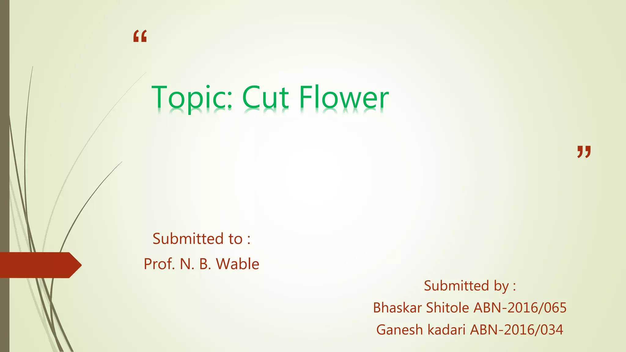 Cut flower | PPTX