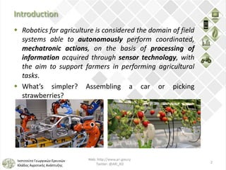 Agricultural spraying robots - R&D | PPTX