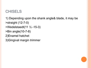 Cuting instrument applications in conservative dentistry | PPTX
