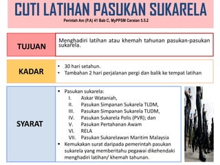 Cuti tanpa rekod penjawat awam Malaysia. | PDF