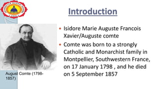 "Positive Philosophy" by August Comte | PPT