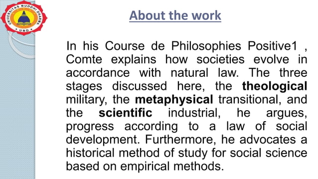 "Positive Philosophy" by August Comte | PPT