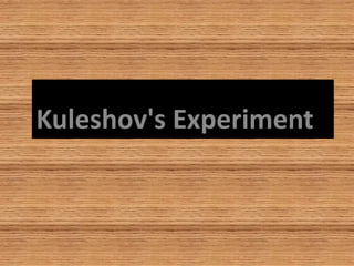 Cut or sequencing,kuleshov effect, colour in film , eastman | PPT