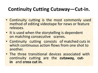 Cut or sequencing,kuleshov effect, colour in film , eastman | PPT