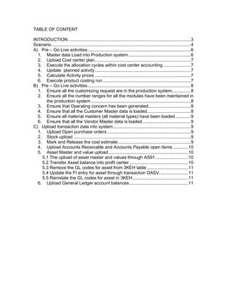 Cutover activities | PDF