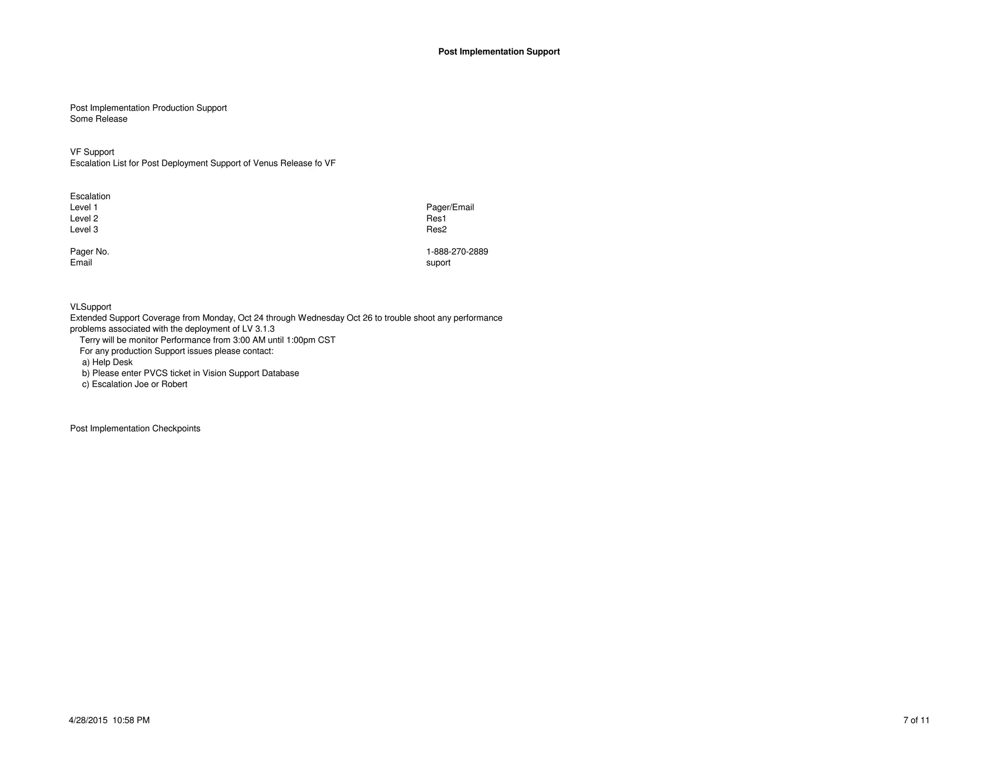 Cutover plan template Tool | PDF