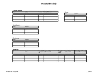 Cutover plan template Tool | PDF