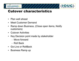 Cutover Plan V2 | PDF
