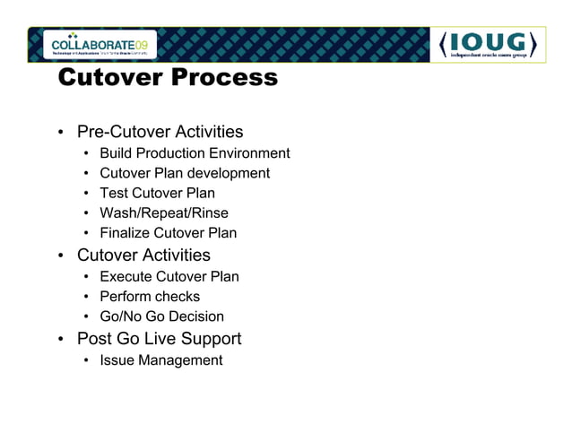 Cutover Plan V2 | PDF