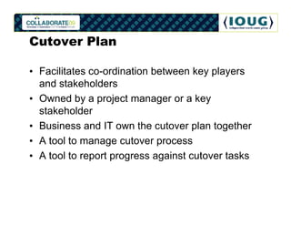 Cutover Plan V2 | PDF