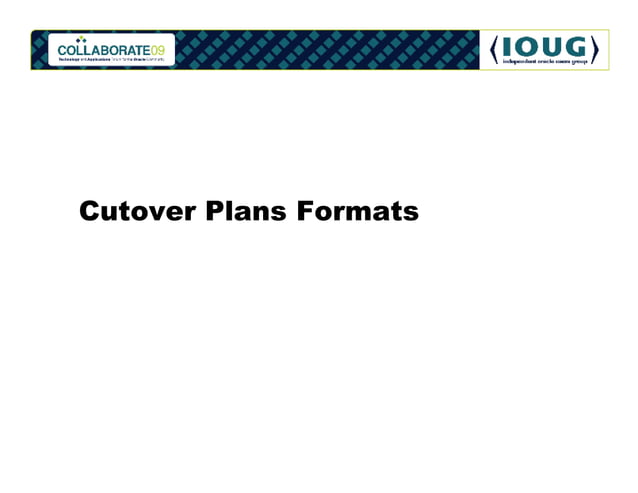 Cutover Plan V2 | PDF
