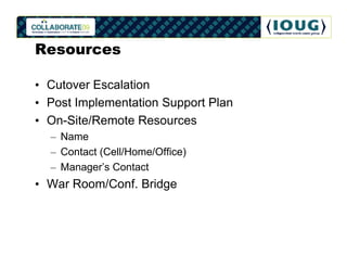 Cutover Plan V2 | PDF