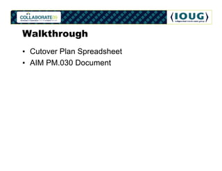 Cutover Plan V2 | PDF